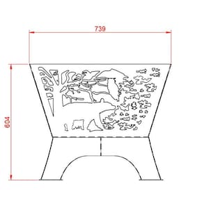 Fire Pit "nature 4". Digital Product. DXF File Plasma, Laser Cutting ...