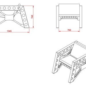 Loft Style Armchair. A Set of DXF Files and Drawings for Assem. A ...