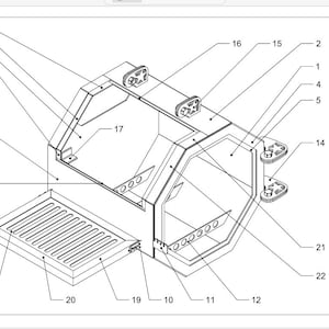 Smoker DIY Plan. A Set of DXF Files + Drawings for Assembly. DXF File ...
