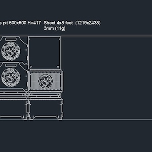 Fire Pit "usmc". 3 Different Sizes. DXF File Plasma, Laser Cutting. DIY ...