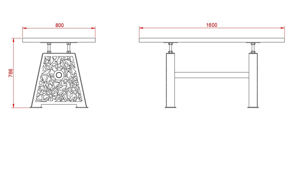 Table Loft Style. A Set of DXF Files and Drawings for Assem. A Digital ...