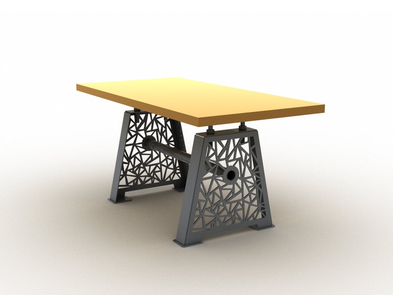 Table Loft Style. A Set of DXF Files and Drawings for Assem. A Digital ...