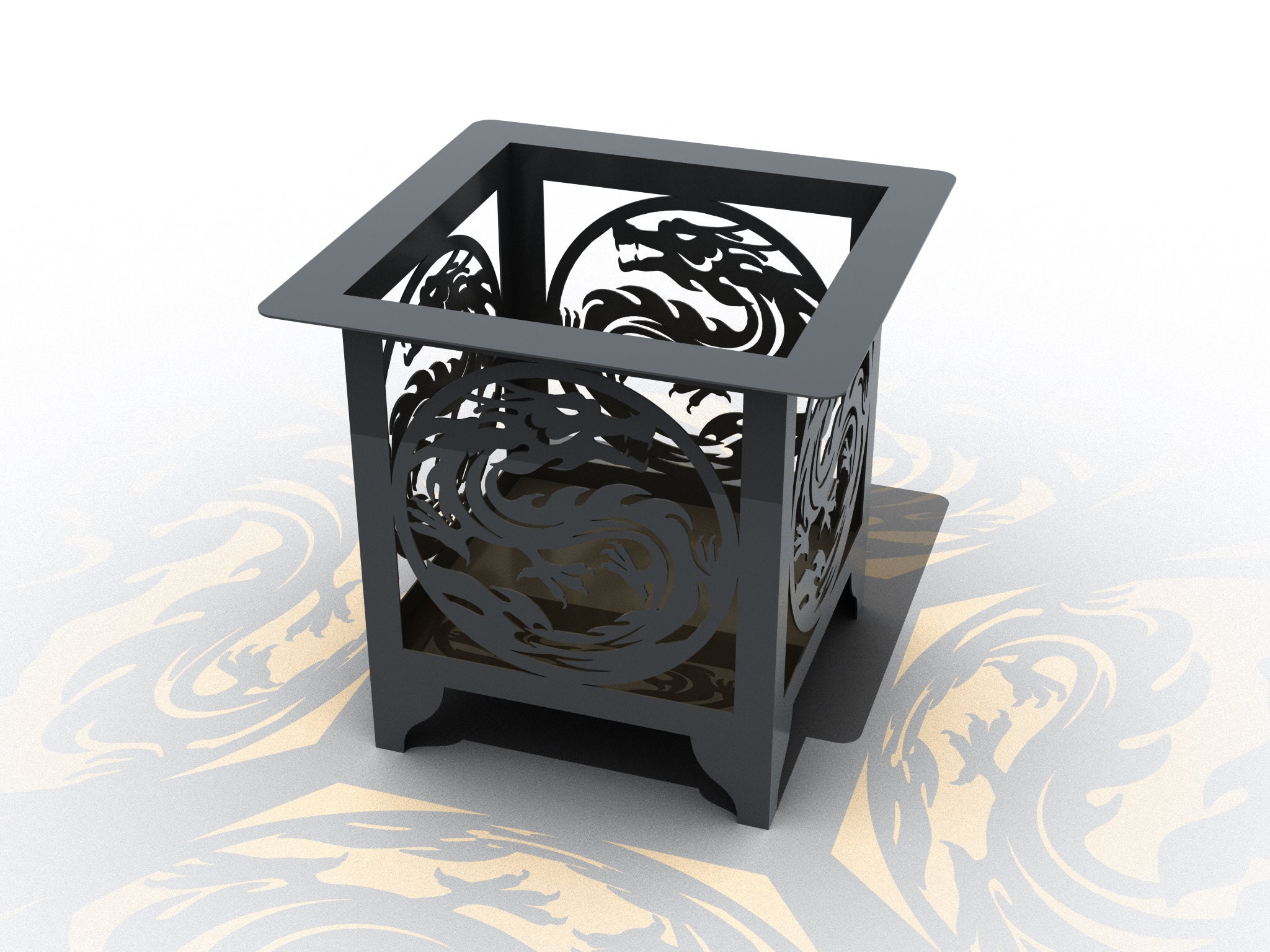 Fire Pit "dragon". Digital Product. DXF File Plasma, Laser Cutting - Etsy
