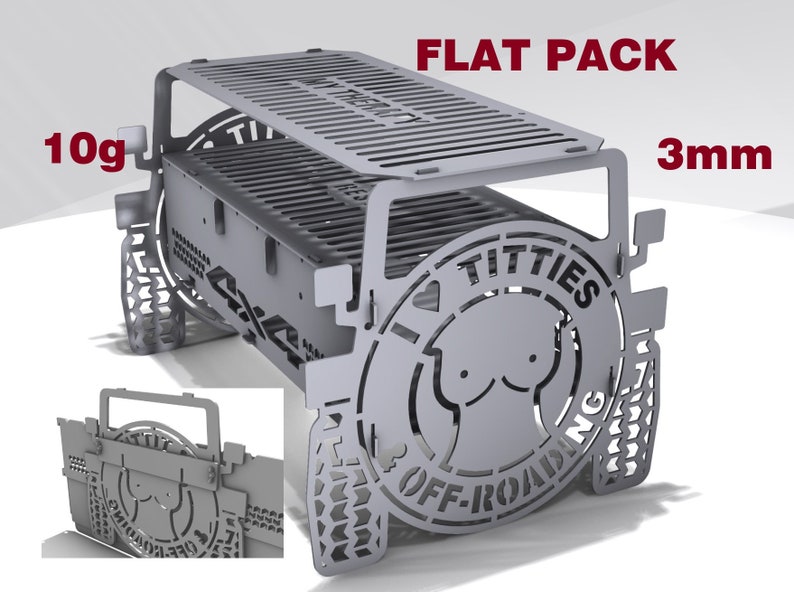Grill Flat Pack. Fire Pit. DXF File Plasma Laser Cutting. DIY - Etsy