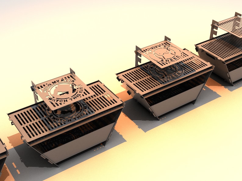 Fire Pit Collapsible 4. DXF File Plasma, Laser Cutting. DIY Metalwork ...