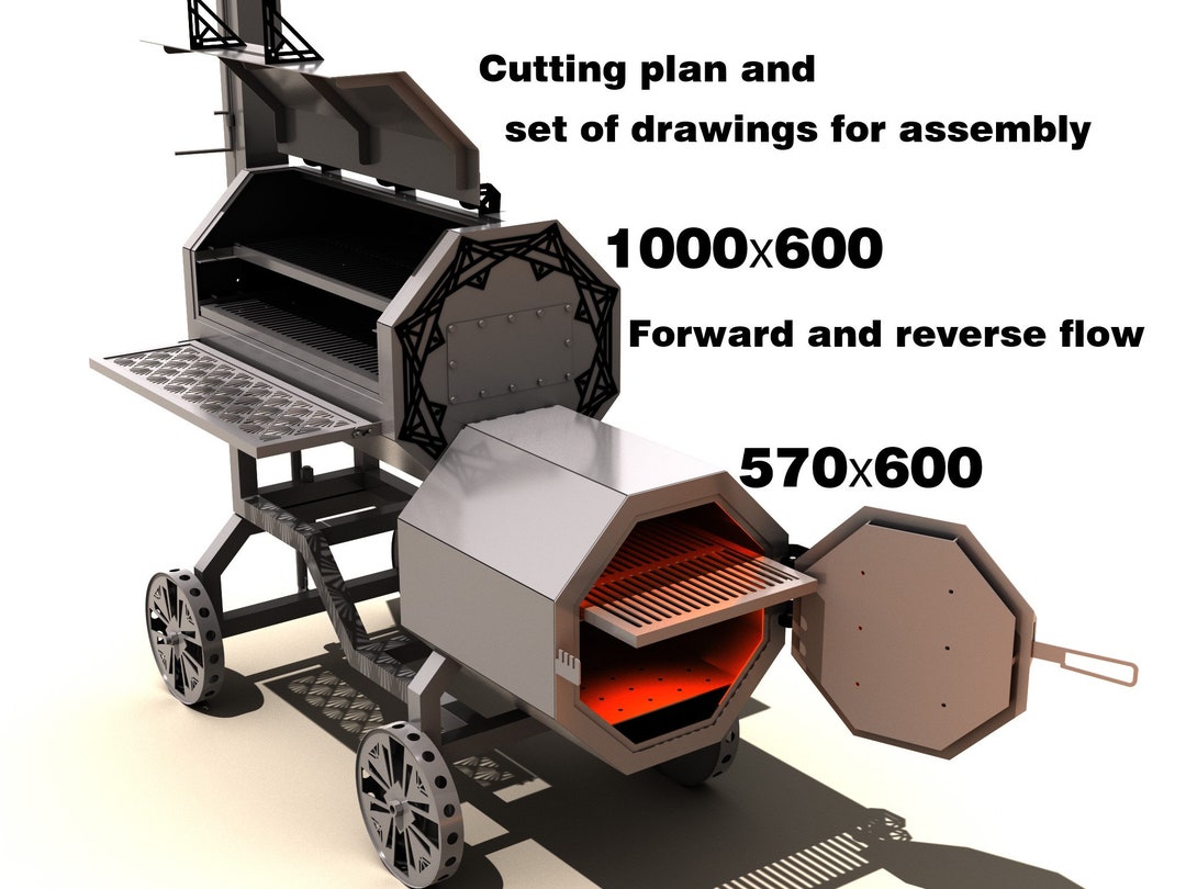 Smoker 2. DIY Plan. A Set of DXF Files + Drawings for Assembly. DXF ...
