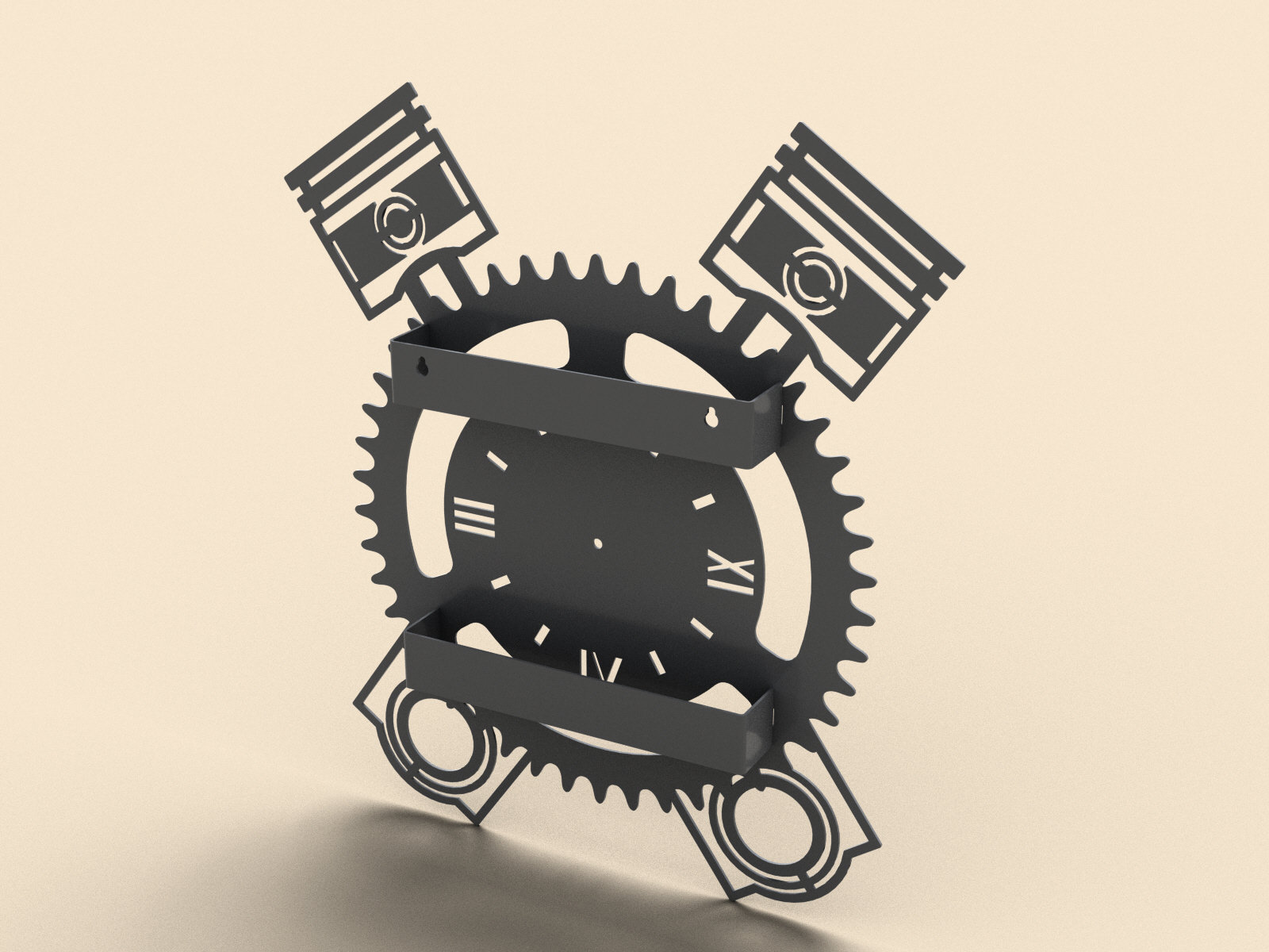 Wall Clock "auto Repair". Digital Product. DXF File Plasma, Laser ...