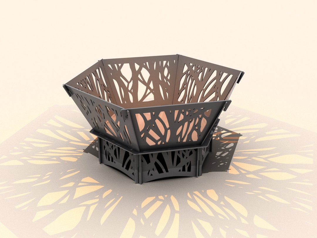 Fire Pit "nature 3". Collapsible Fire Pit. Digital Product. DXF File ...