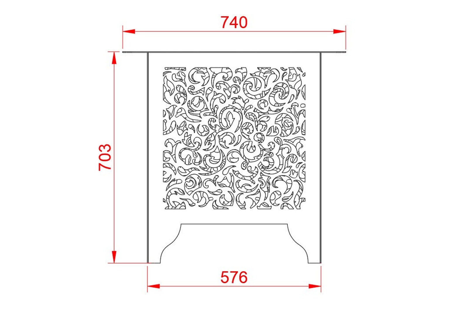 Fire Pit classic DXF File Plasma Laser Cutting - Etsy