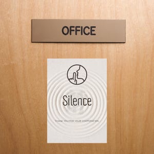2 Quiet Silence Sign With Zen Japanese Touch, for Office, School ...
