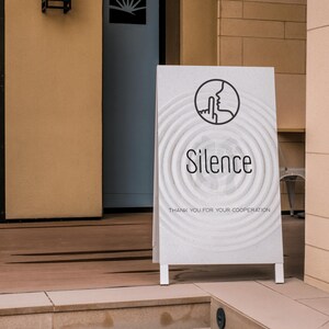 2 Quiet Silence Sign With Zen Japanese Touch, for Office, School ...