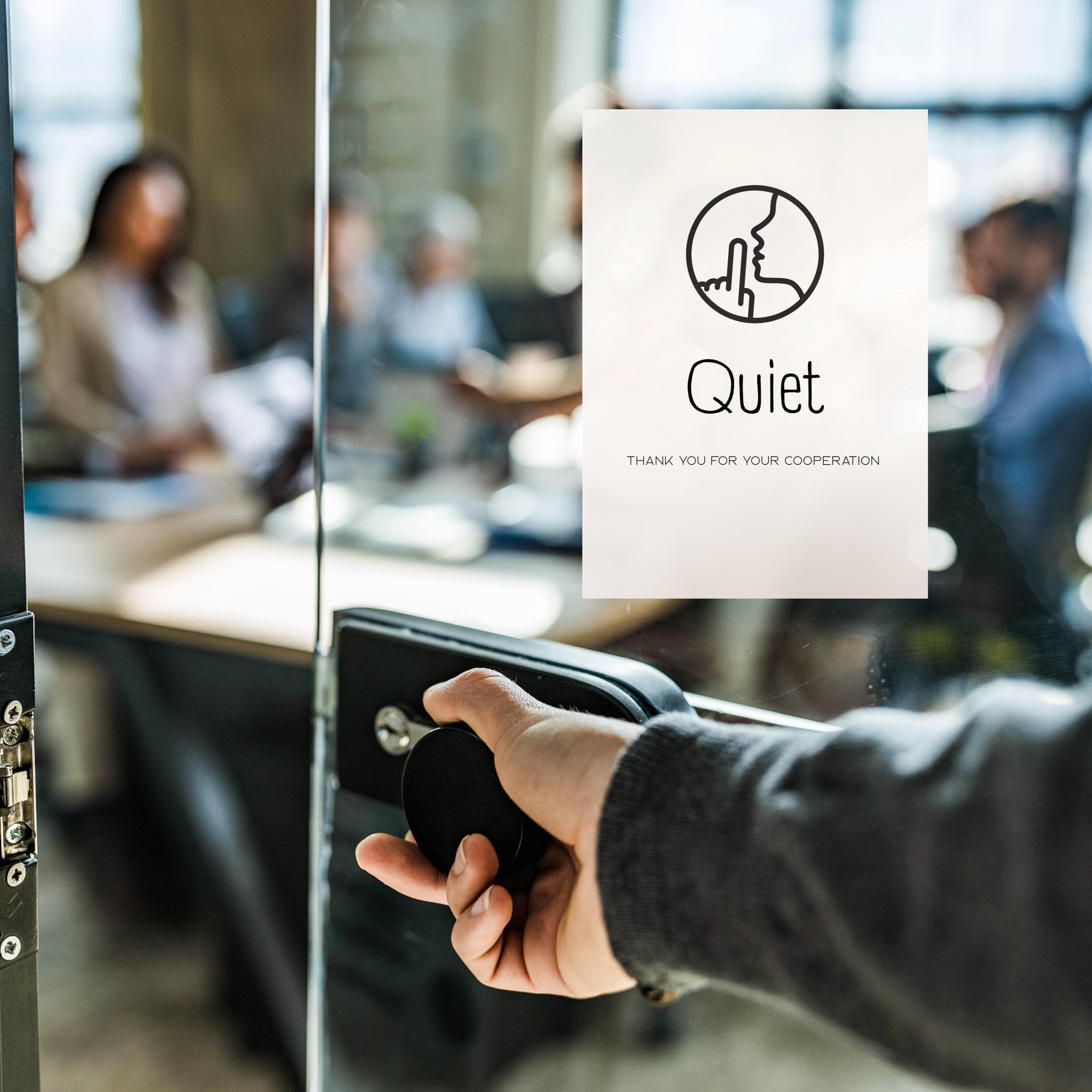 2 Quiet Silence Sign With Zen Japanese Touch, for Office, School ...