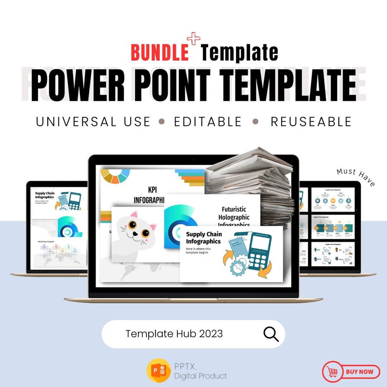 Power Point Ready Made Template 5 Infographics Slide - Etsy