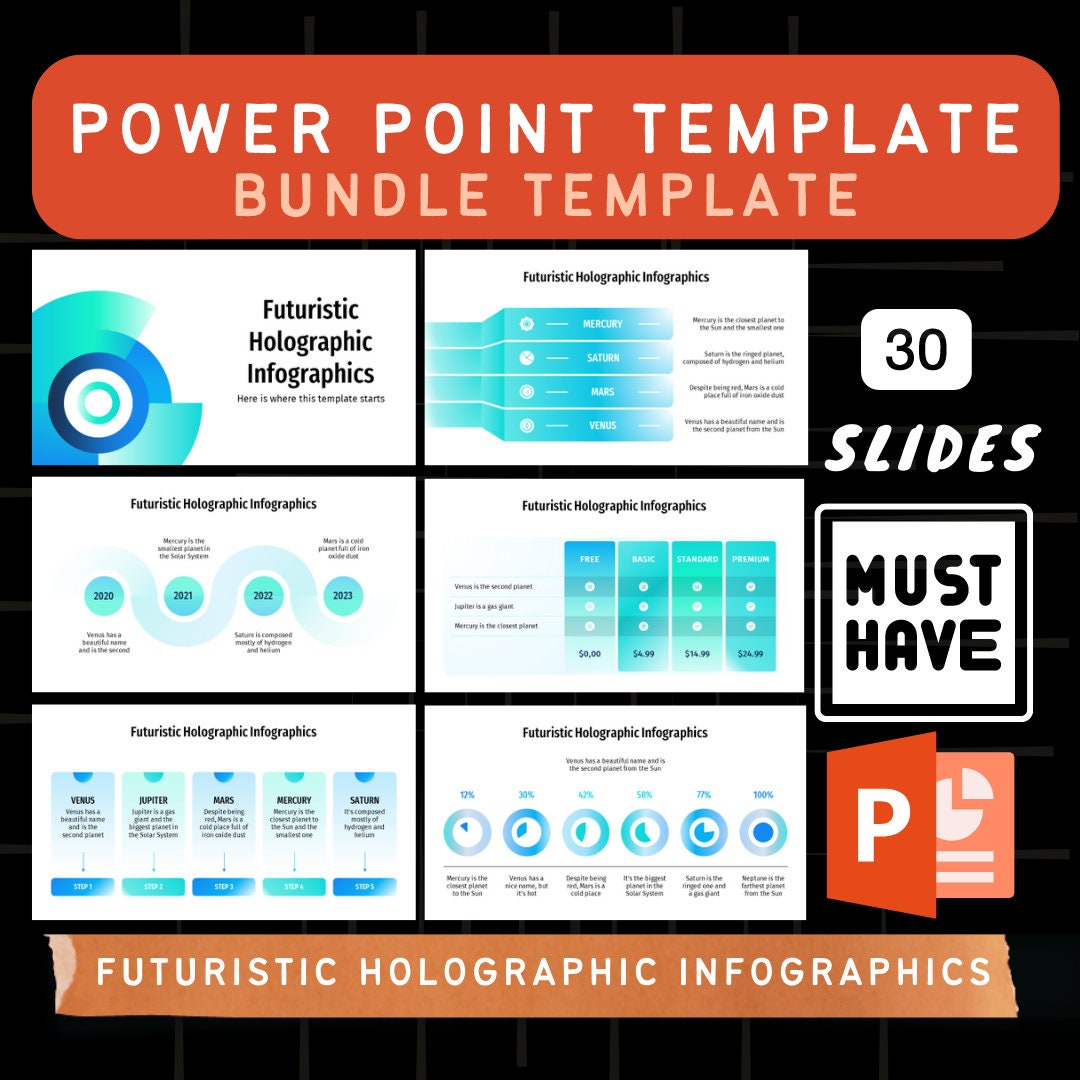 Power Point Ready Made Template 5 Infographics Slide Presentation ...