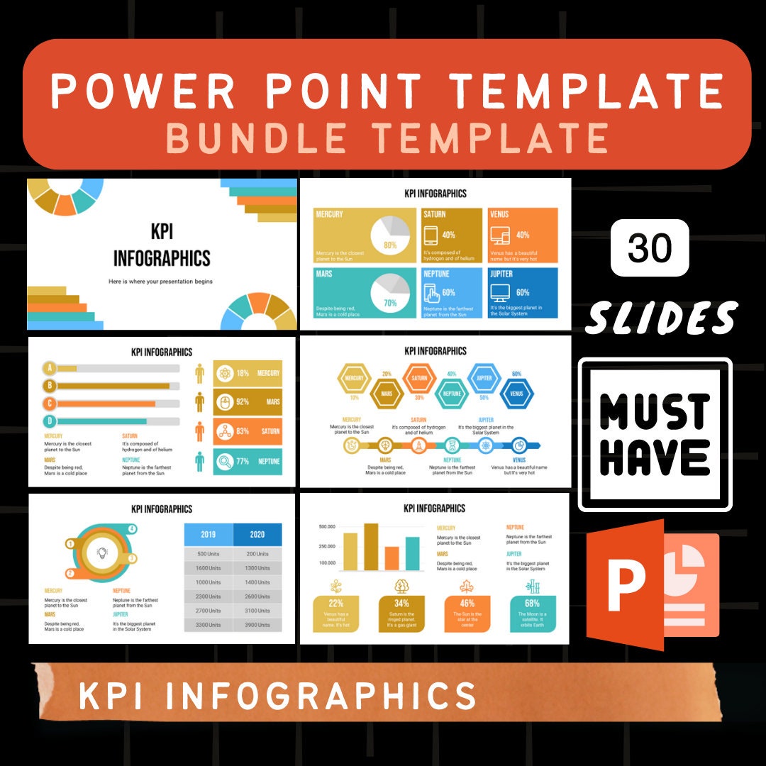 Power Point Ready Made Template 5 Infographics Slide Presentation ...