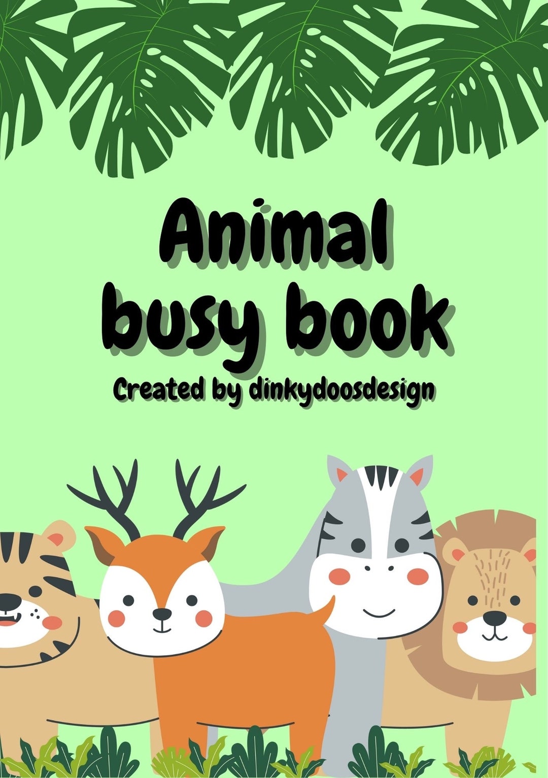 Printable Animal Busy Book, Learning Book, Educational, Preschool, Home ...