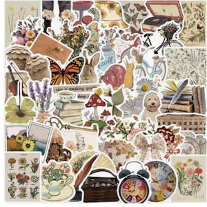 Cottage Core Sticker Packs - Etsy