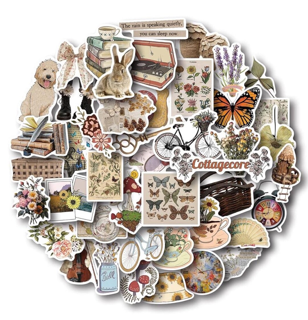 Cottage Core Sticker Packs - Etsy