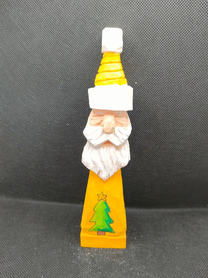 Santa Claus Yellow With Christmas Tree - Etsy