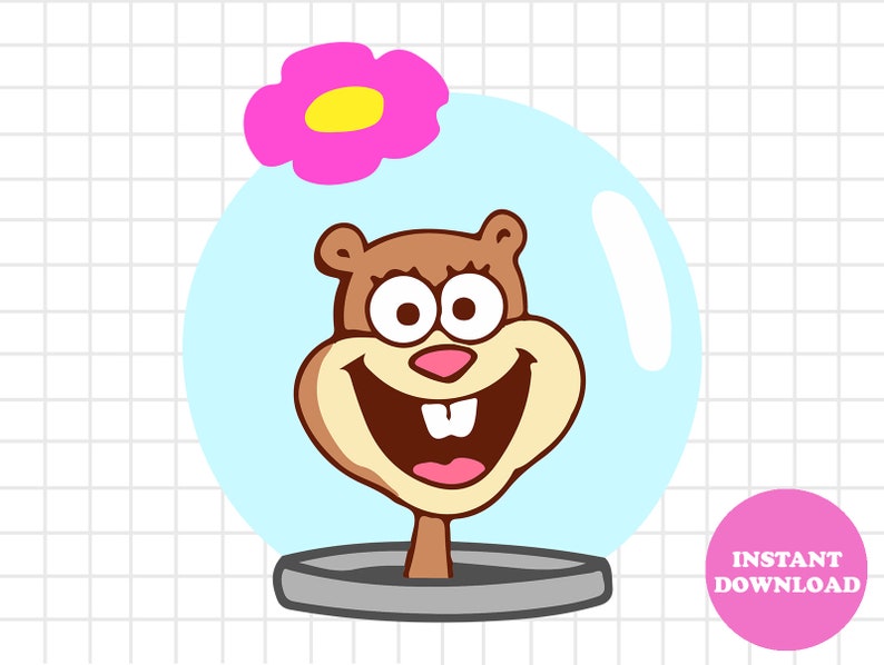 Sandycheeks Svg Layered Item Sandy Cheeks Clipart Cricut | Etsy