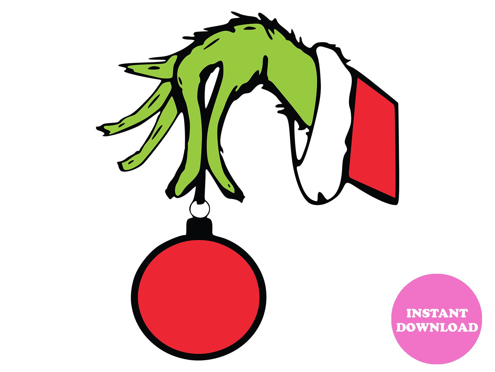 Grinch Hand Svg Layered Item Clipart Cricut Digital Vector Etsy México