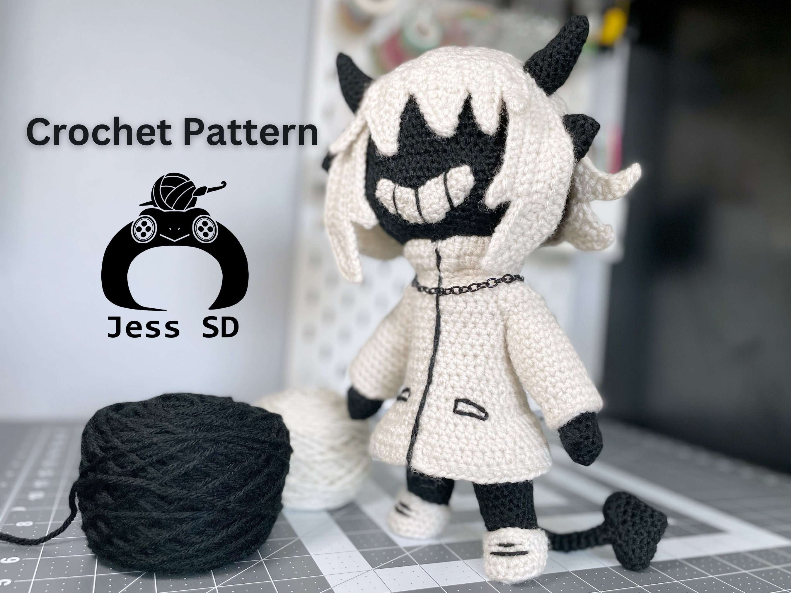 Demondice Crochet Pattern Rapper Singer Demon Dcie Amigurumi Devil ...