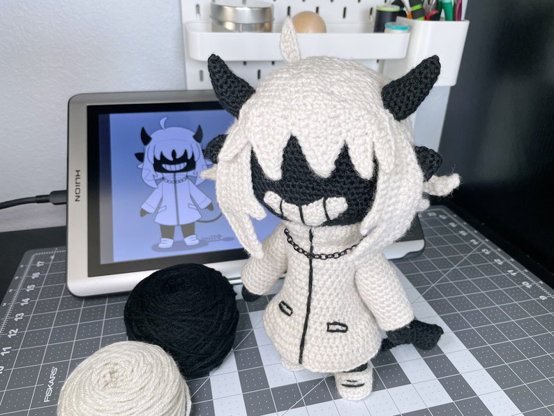 Demondice Crochet Pattern Rapper Singer Demon Dcie Amigurumi Devil ...