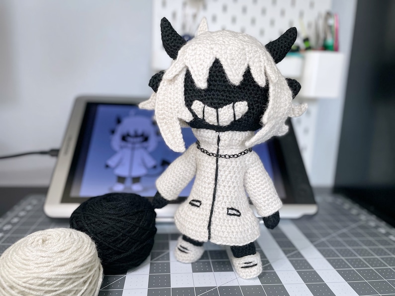 Demondice Crochet Pattern Rapper Singer Demon Dcie Amigurumi Devil ...