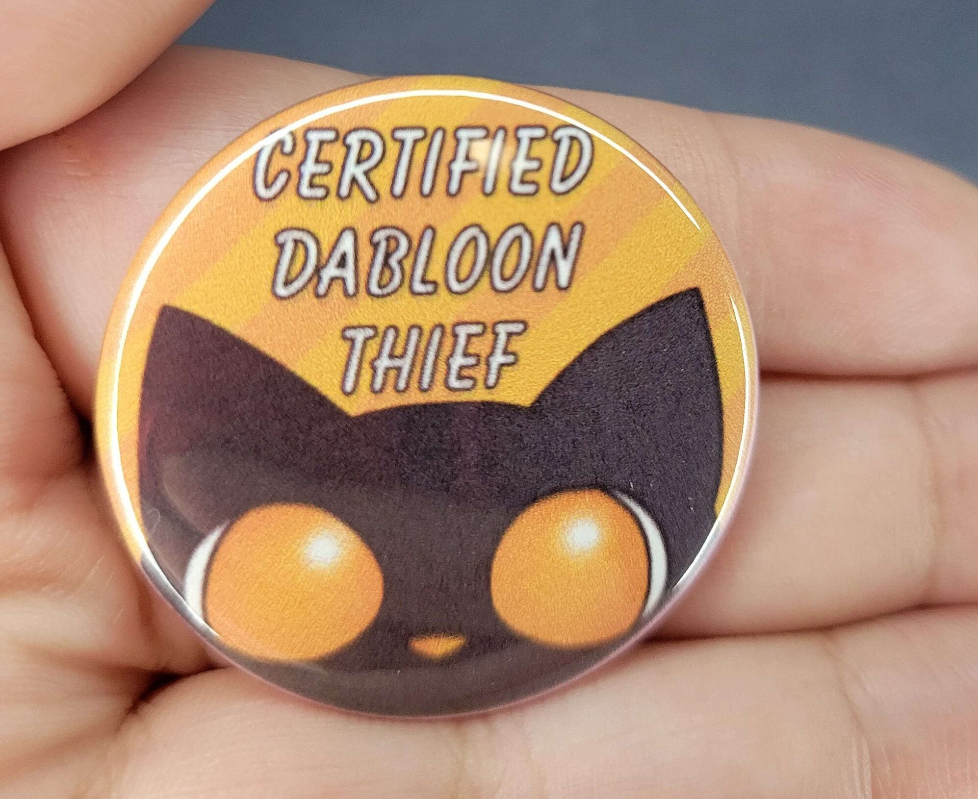 1.5 Inch Button DABLOON CAT Meme Tiktok Black Cat Dabloons - Etsy