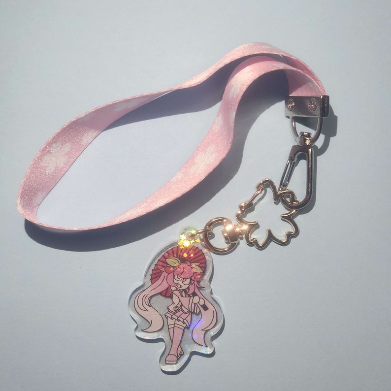 Sakura Hatsune Miku LANDYARD KEYCHAIN and STICKER - Etsy