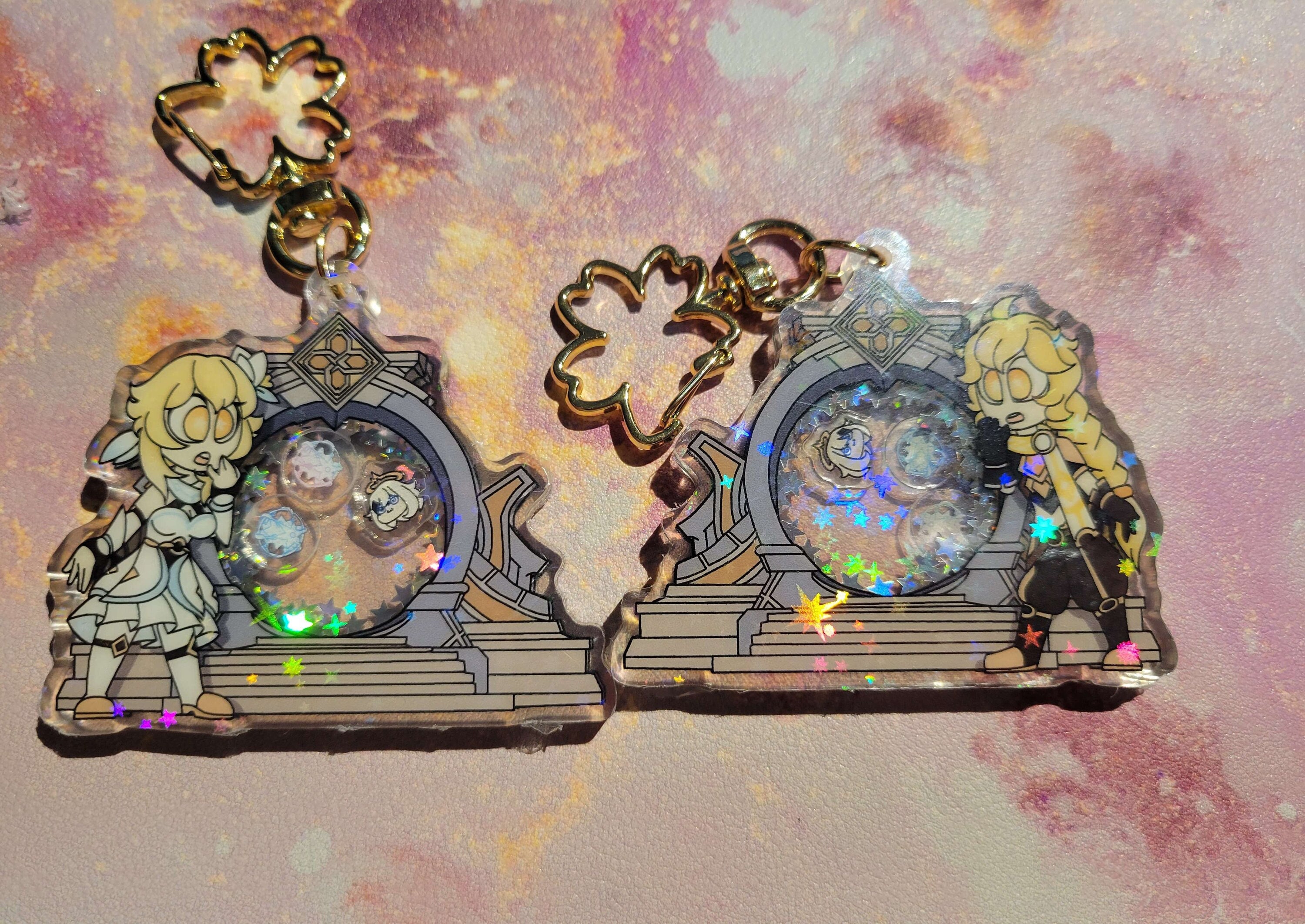 Genshin Impact 2.5inch SHAKER KEYCHAINS Lumine Aether Paimon - Etsy