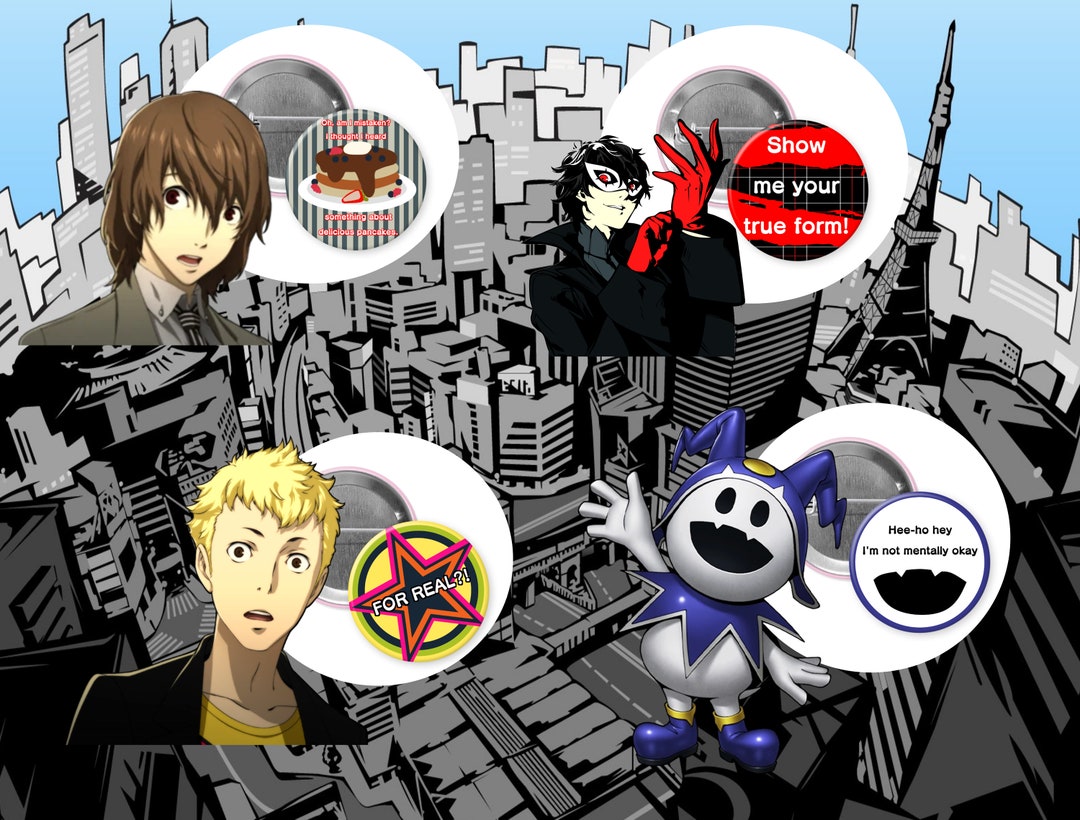 Persona 5 Inspired 1.5 Inch Buttons Joker Akechi Ryuji Jack Frost - Etsy