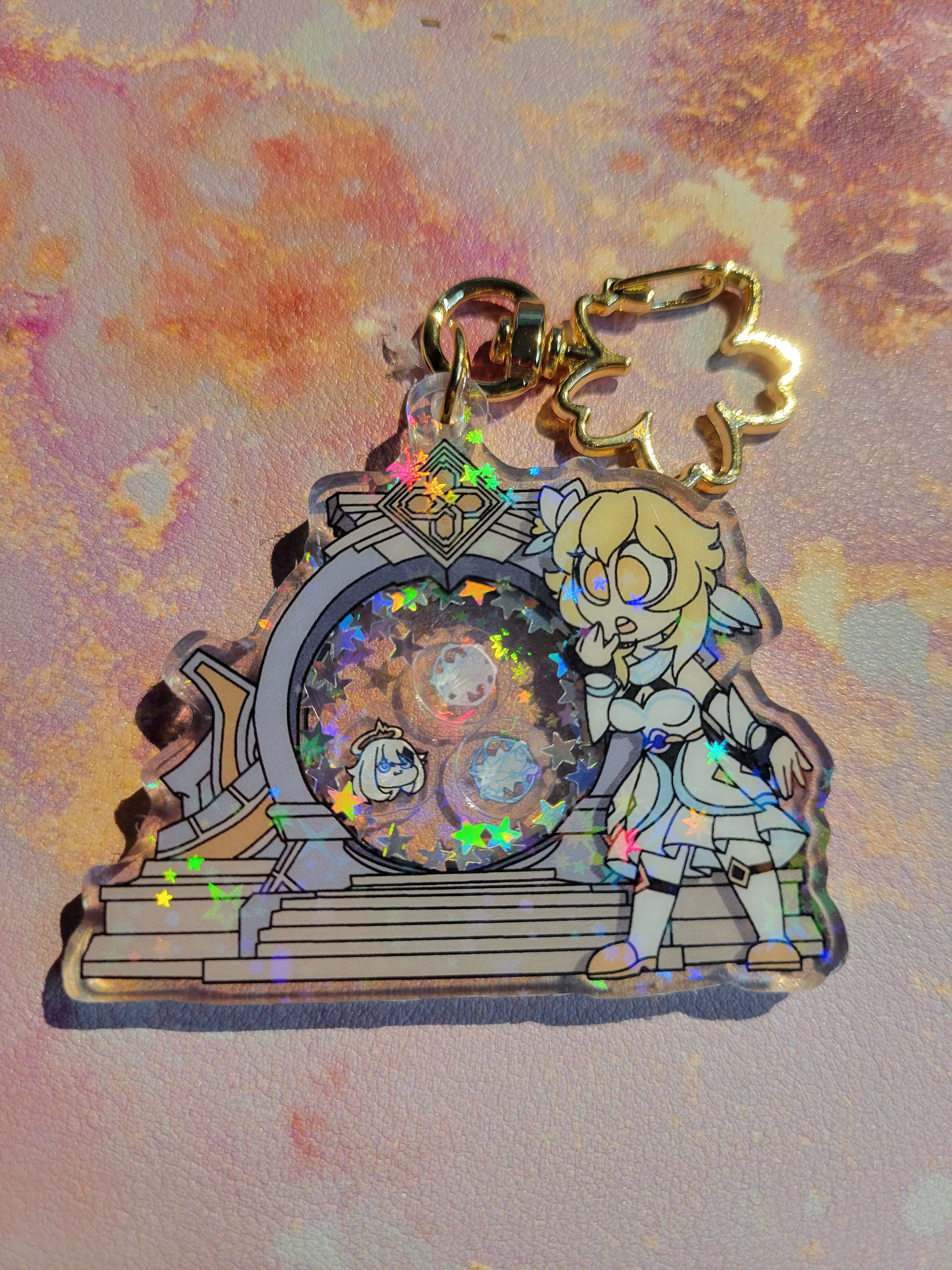 Genshin Impact 2.5inch SHAKER KEYCHAINS Lumine Aether Paimon - Etsy