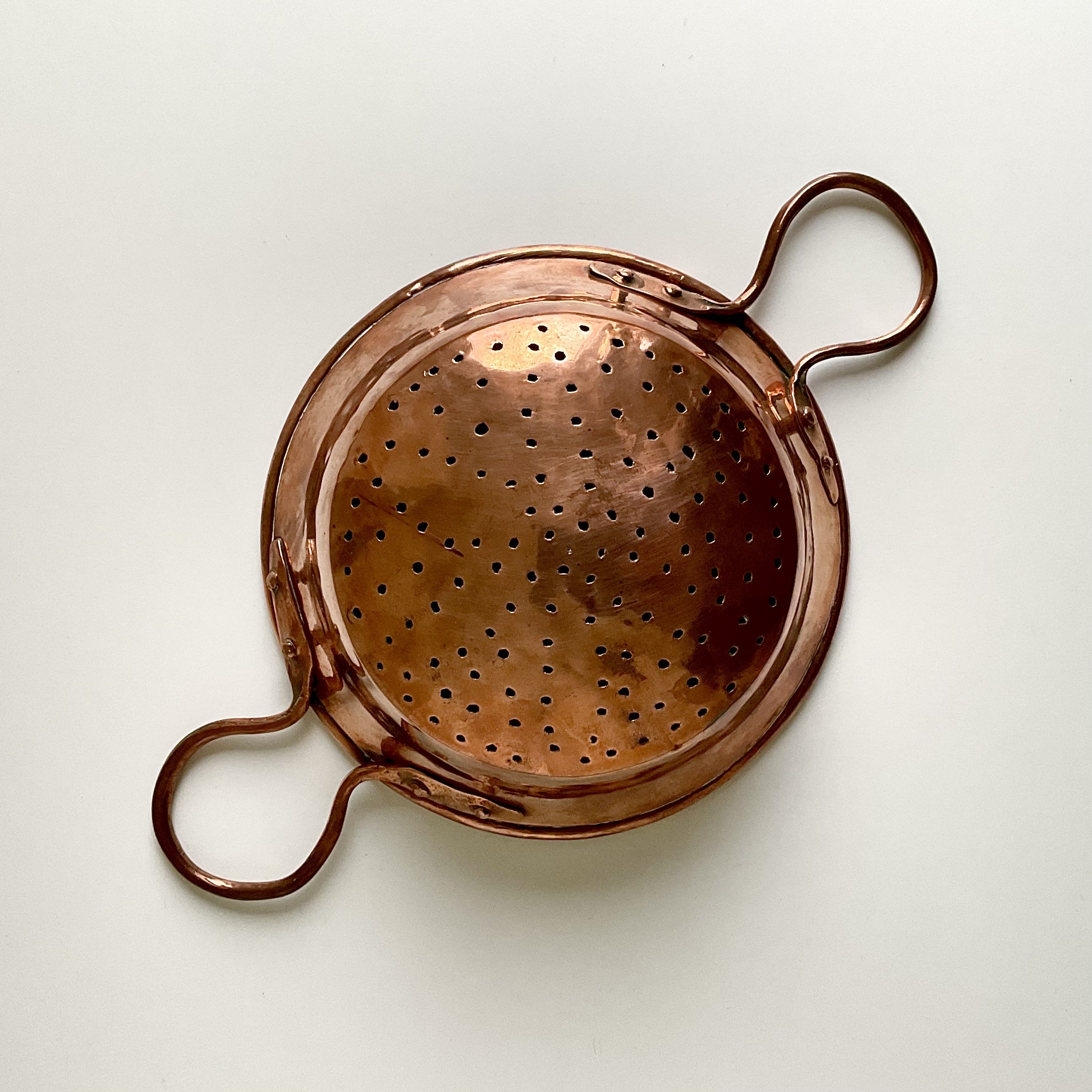 Antique Danish Hand Forged Copper Colander/strainer From Approx. 1800s ...