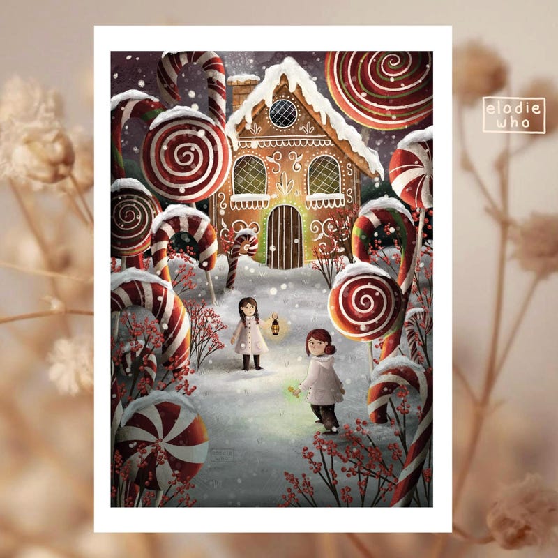 Candy Cane Forest Art - Etsy UK