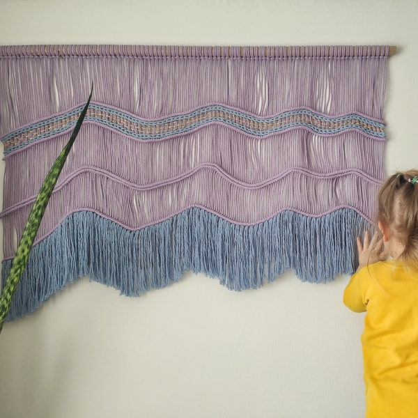 Purple Macrame Wall Hanging - Etsy