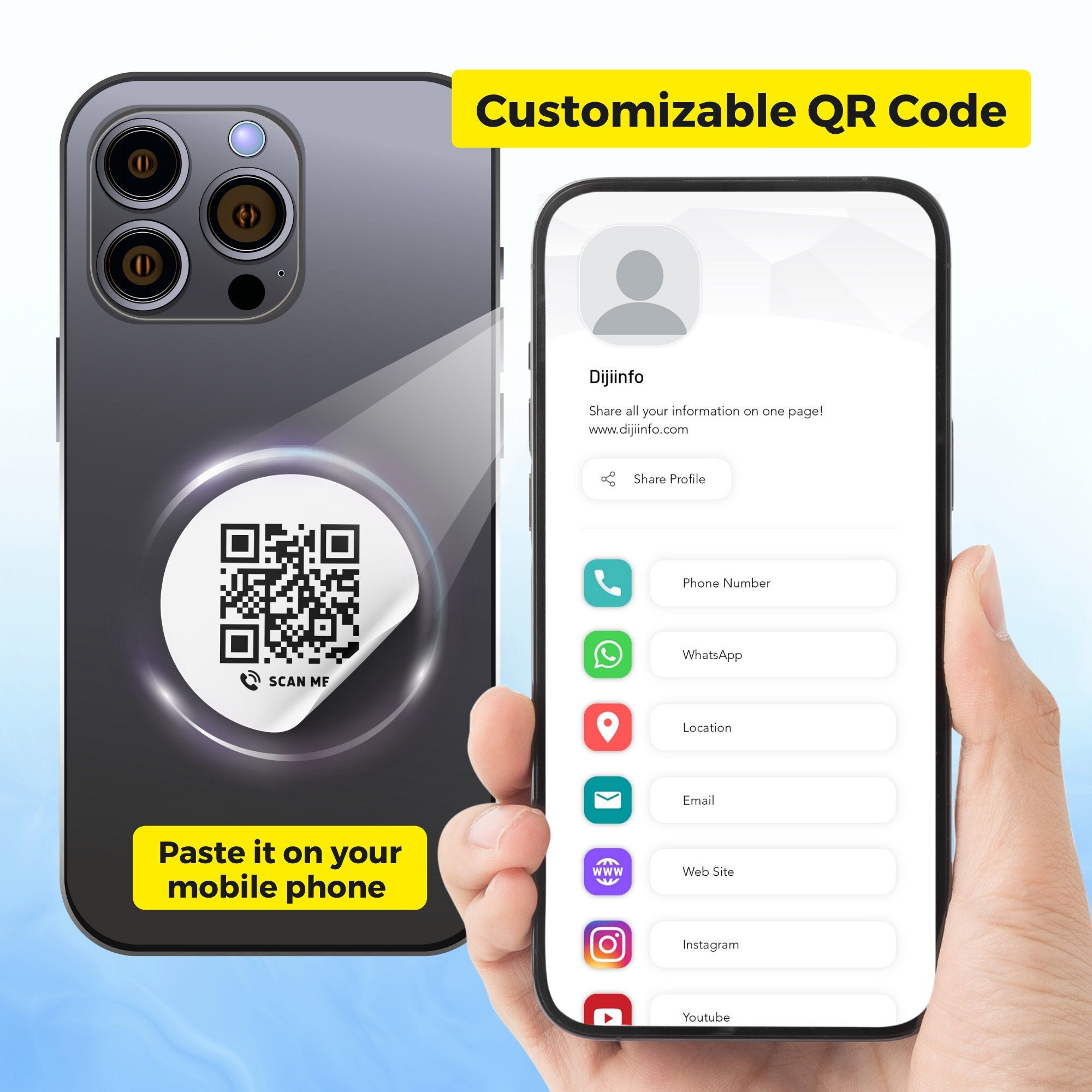 Customizable QR Code | Add Your Information and Change It at Any Time ...