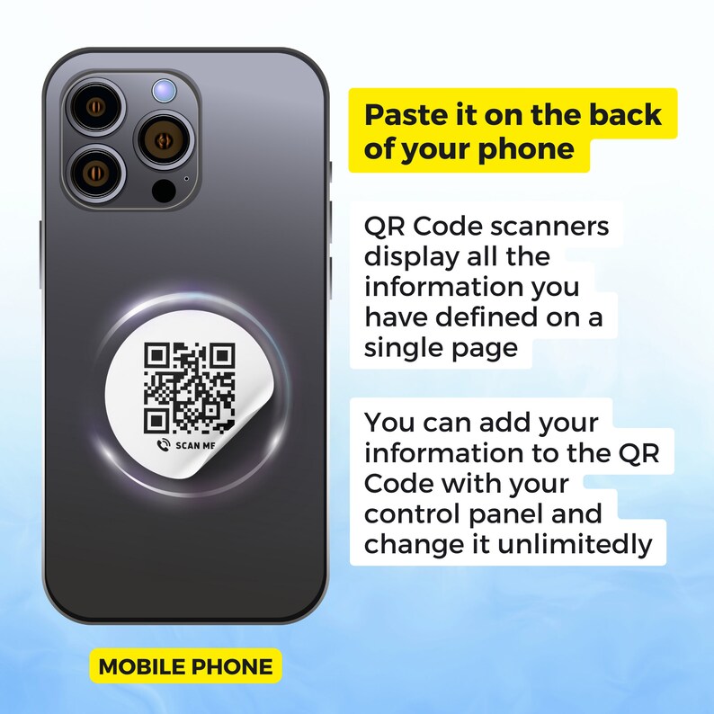 Customizable QR Code | Add Your Information and Change It at Any Time ...