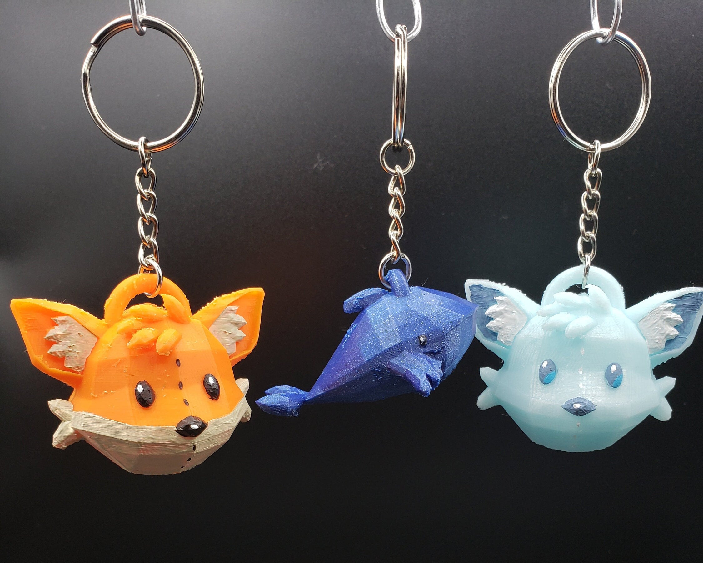 Cute Animal Keychain Plush Style 3D Printed hand - Etsy