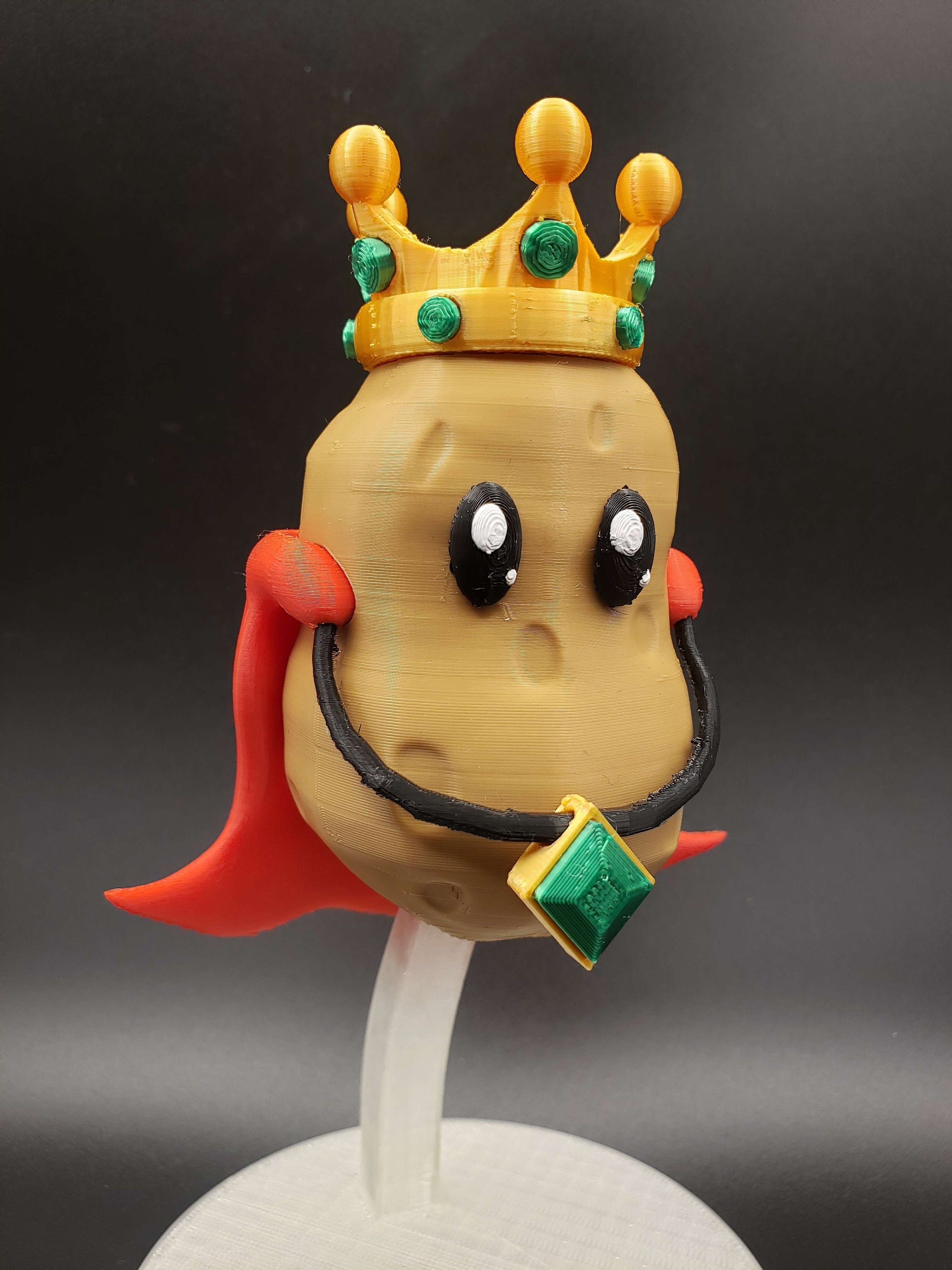 Potato King Figure With Stand, Original 3D Printed Figure for Home ...
