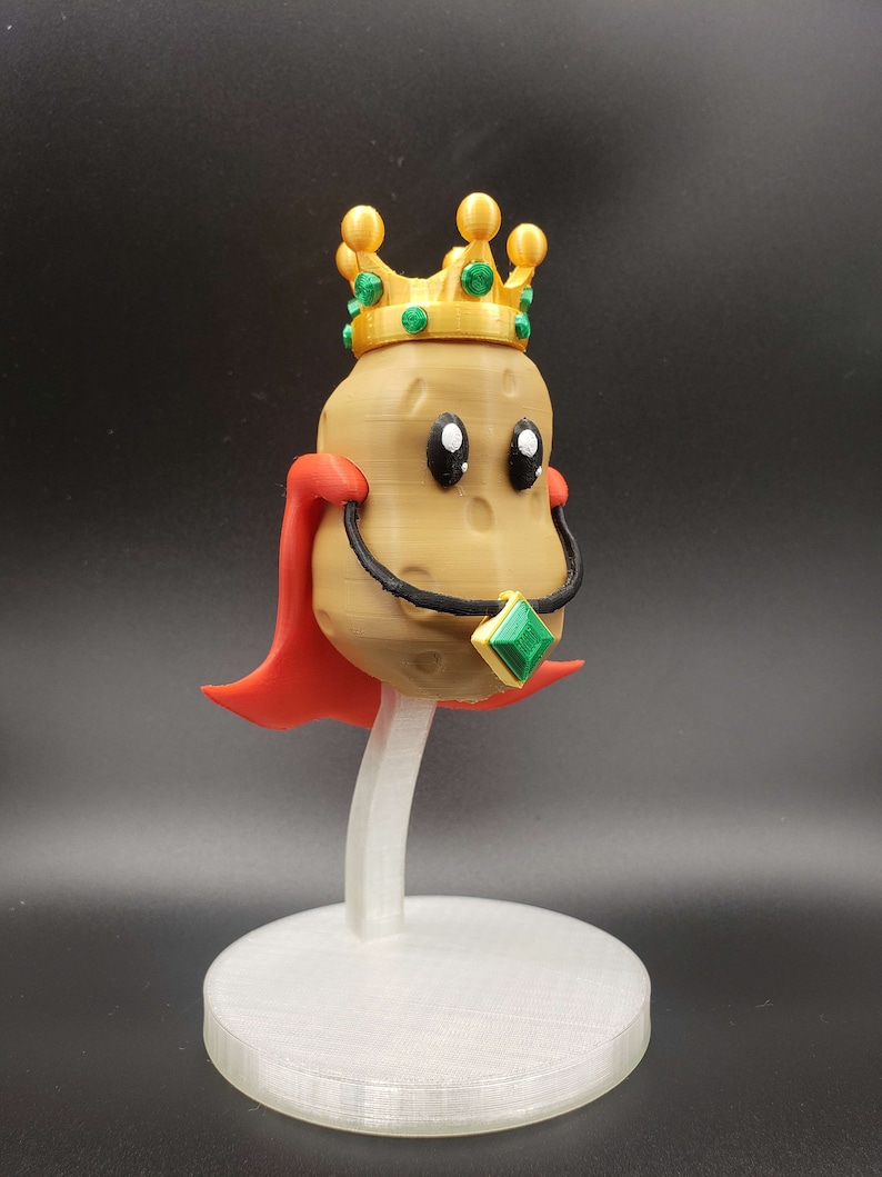 Potato King Figure With Stand, Original 3D Printed Figure for Home ...