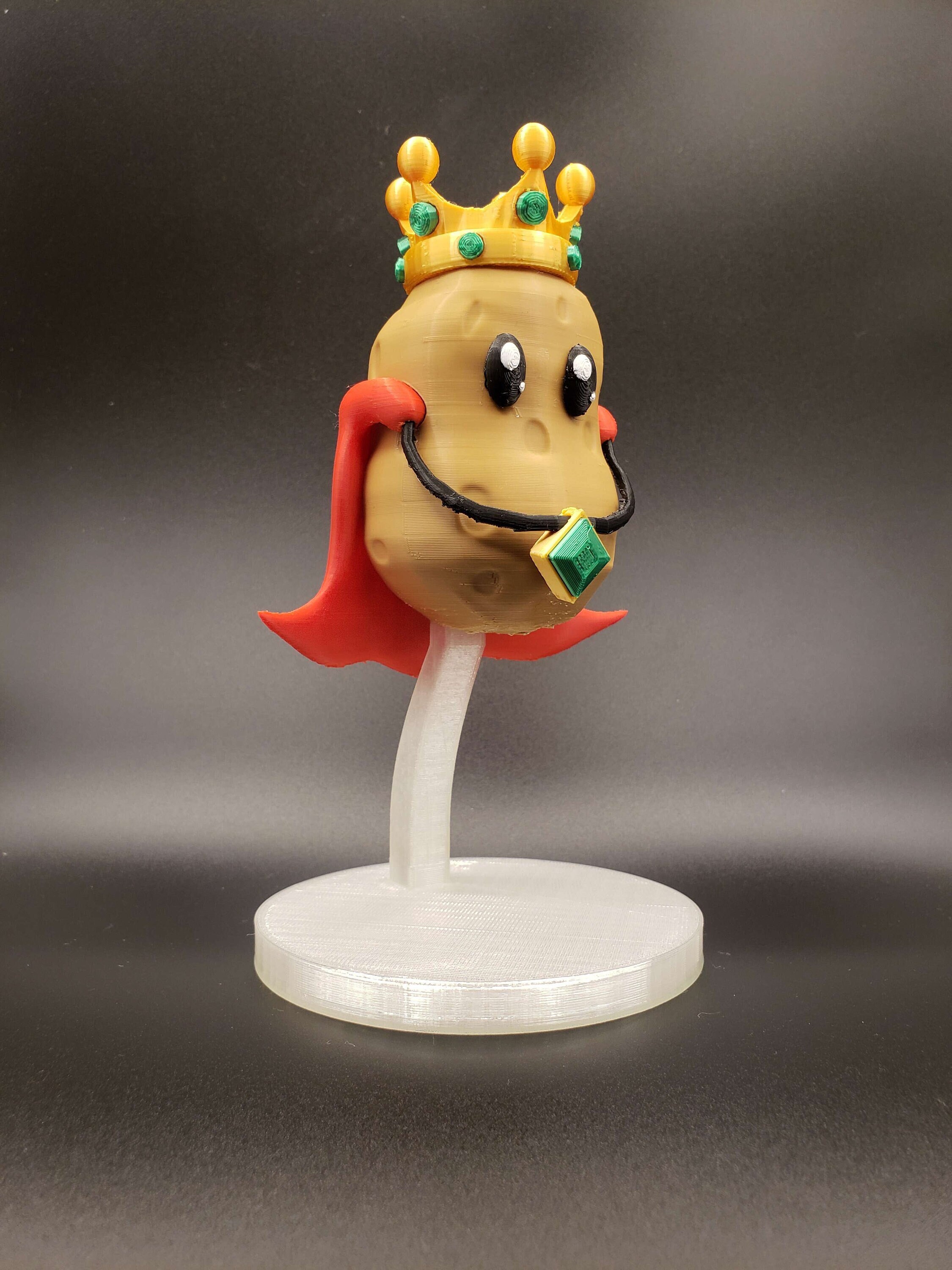 Potato King Figure With Stand, Original 3D Printed Figure for Home ...