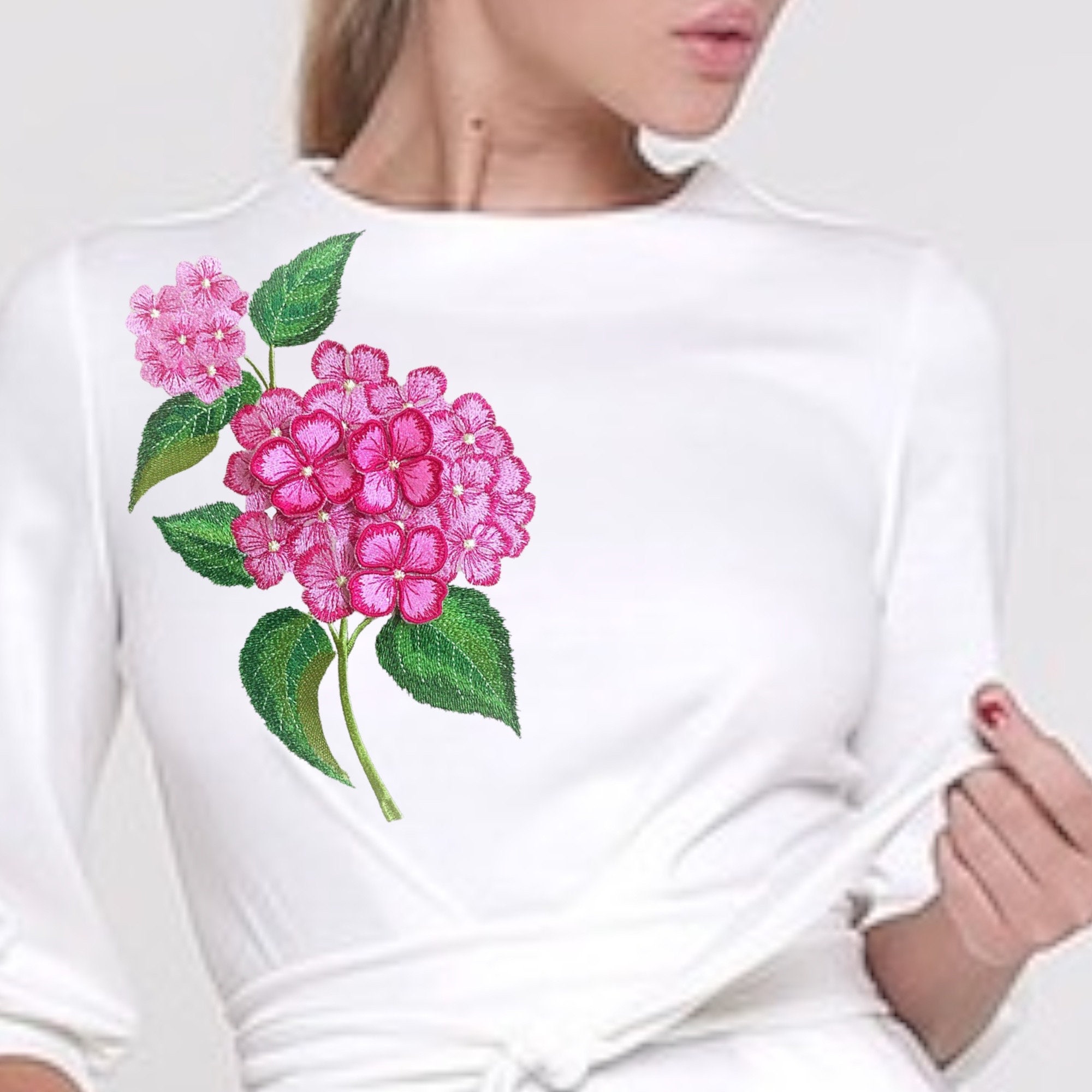 Hydrangea 3D Flowers Set Machine Embroidery Designs Digital - Etsy