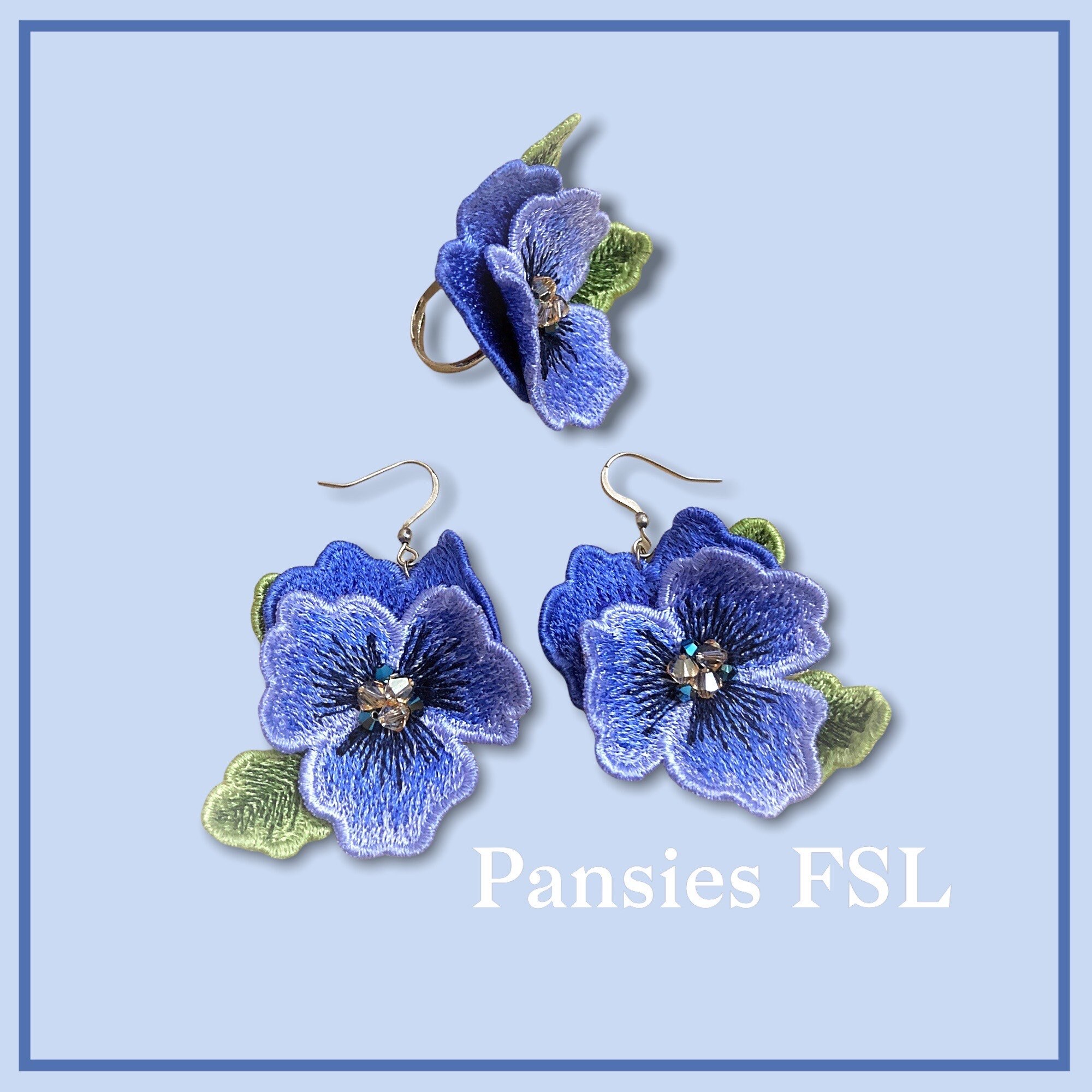 Pansies FSL Machine Embroidery Designs Free Standing Lace Embroidery ...
