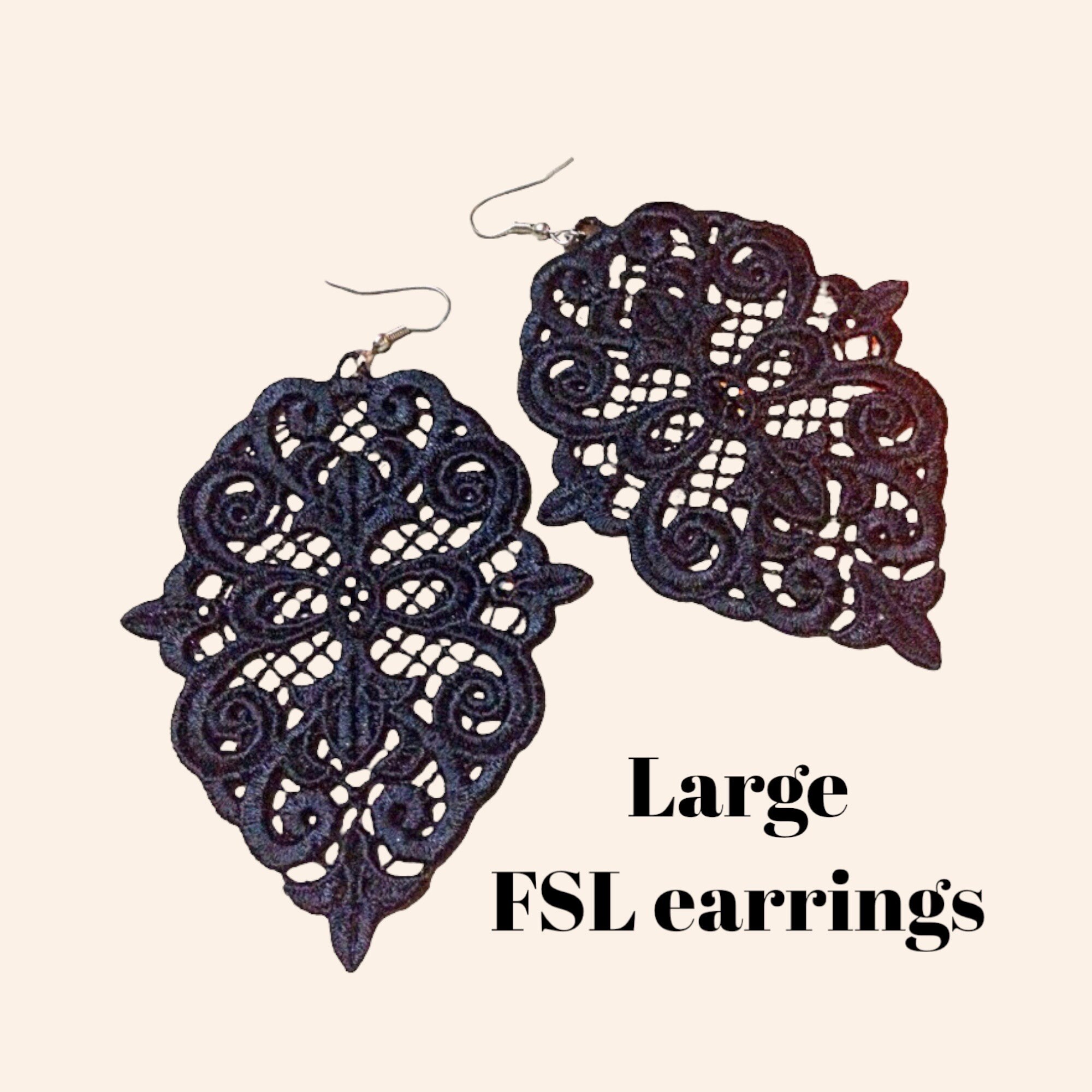 Lage Free Standing Lace Earrings Machine Embroidery Design FSL Pattern ...