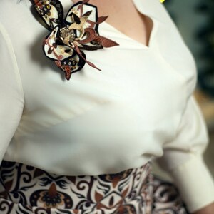 Fantasy Flower Brooch FSL, Created on the Basis of an Ancient Pattern ...