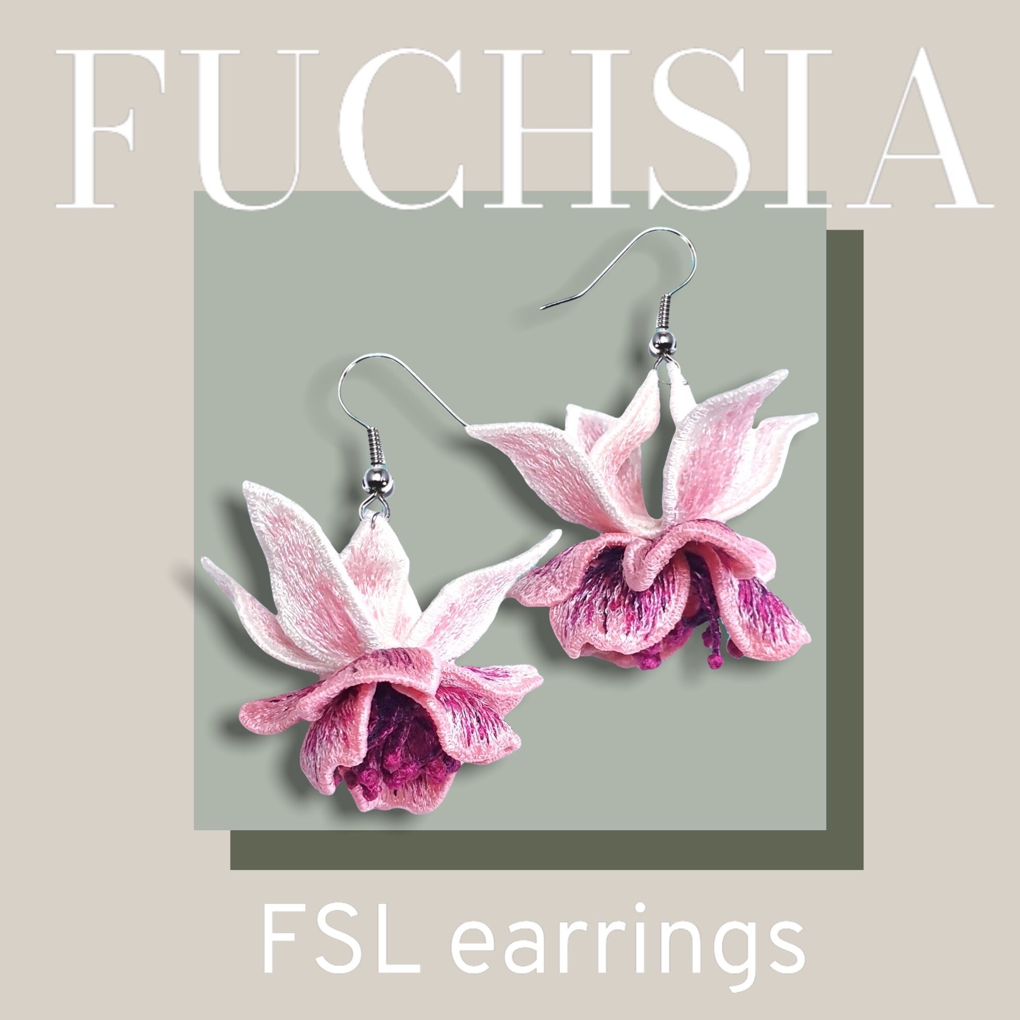 Fuchsia FSL Machine Embroidery Designs Free Standing Lace - Etsy