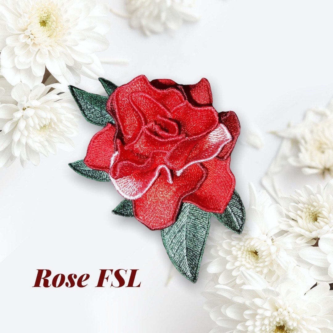 Rose Brooch FSL Machine Embroidery Designs Free Standing Lace ...