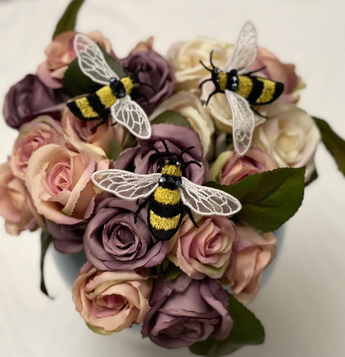 Bee Brooch FSL Machine Embroidery Design Digital Embroidery - Etsy