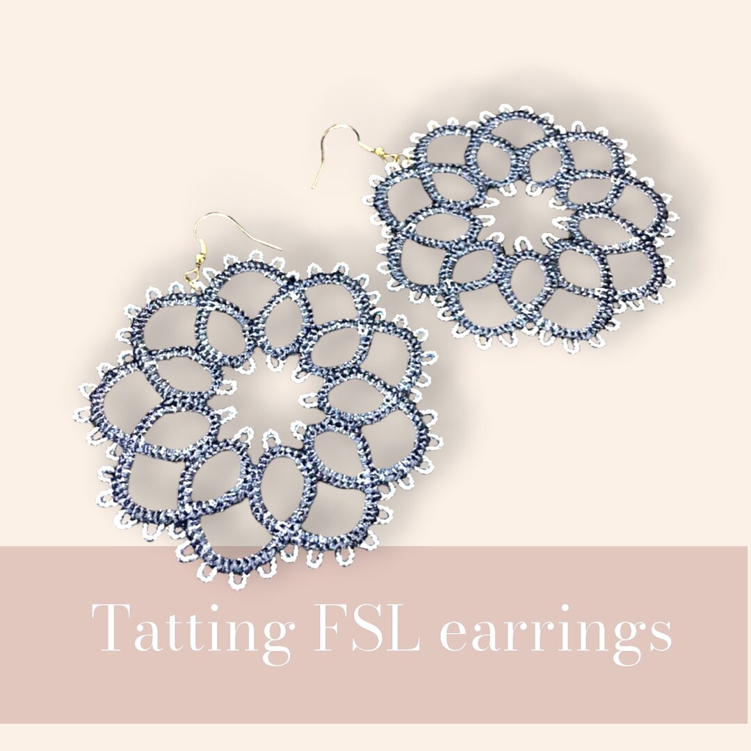 Free Standing Lace Earrings Tatting Machine Embroidery Design FSL ...